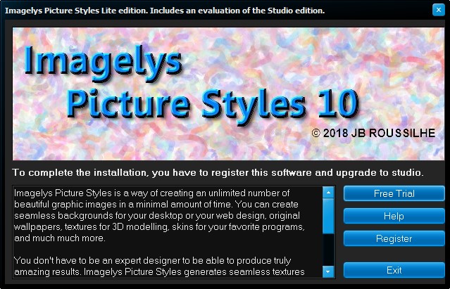 Imagelys Picture Styles - Registration